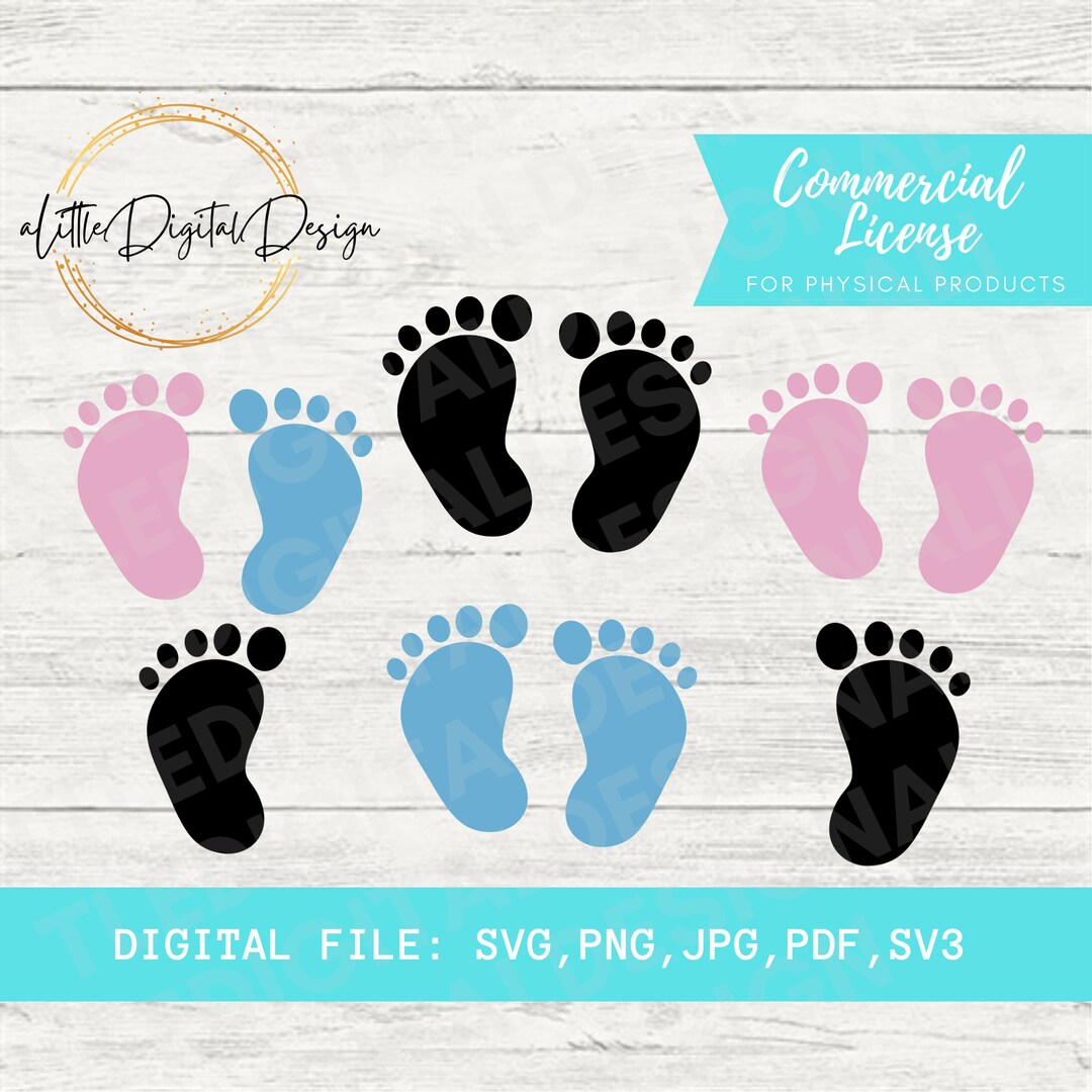 Baby Feet SVG, Baby Svg, Baby Shower Svg, Baby Footprint, Baby Feet ...