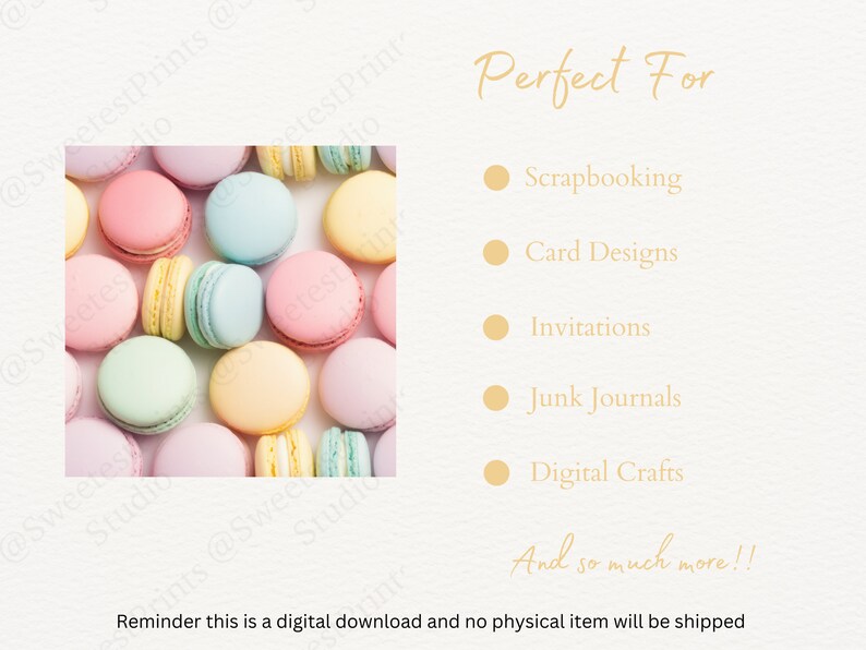 1 3D Pastel French Macaron Seamless Digital Pattern, French Bakery ...