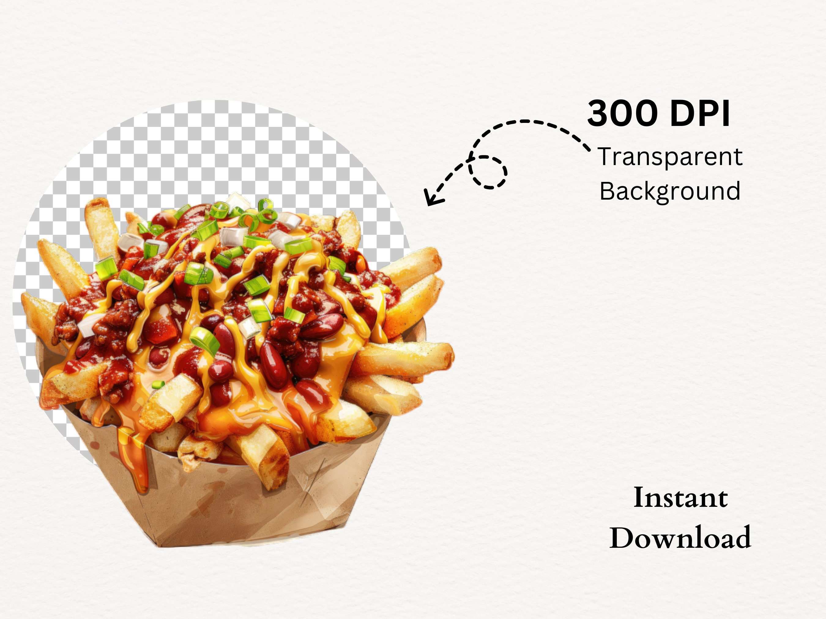 Watercolor Loaded French Fry Clipart Bundle, Carnival Fair Fast Food ...