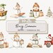 Cute Busy Snowmen Watercolor Clipart Bundle, Cozy Boho Christmas Winter ...