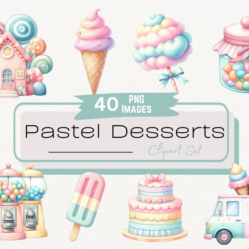 Watercolor Sweets - Etsy