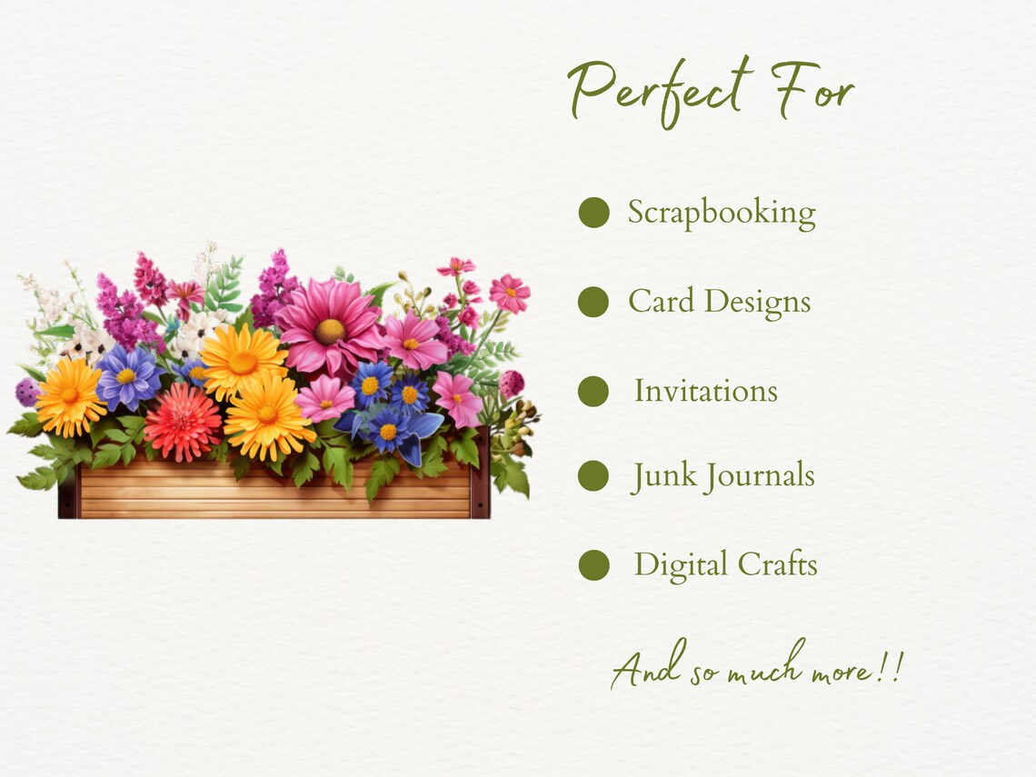 Watercolor Planter Box Clipart Bundle, Spring Garden Plant ...