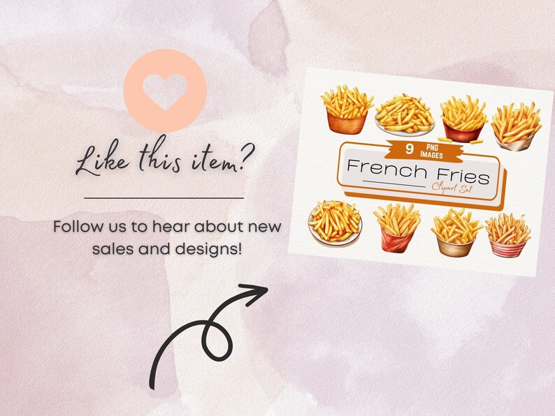 Watercolor Loaded French Fry Clipart Bundle, Carnival Fair Fast Food ...