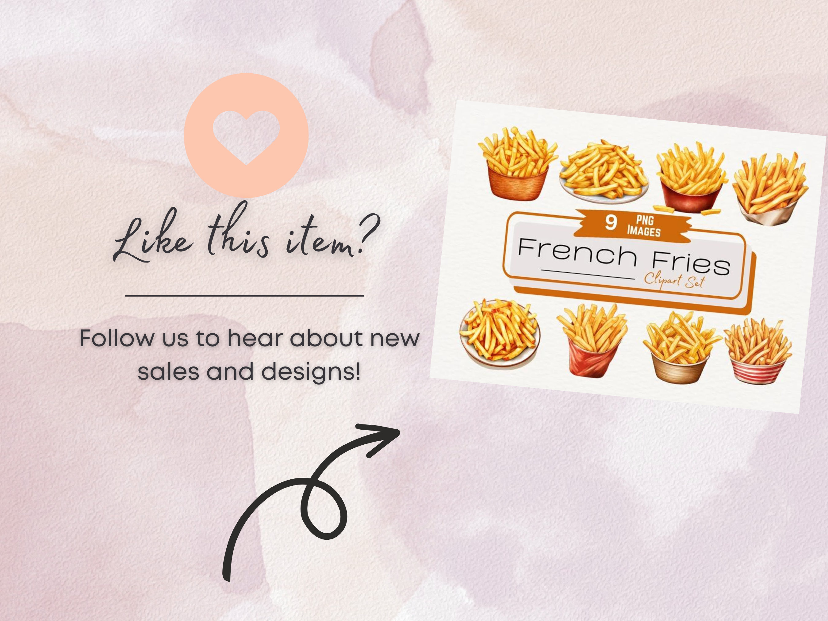 Watercolor Loaded French Fry Clipart Bundle, Carnival Fair Fast Food ...
