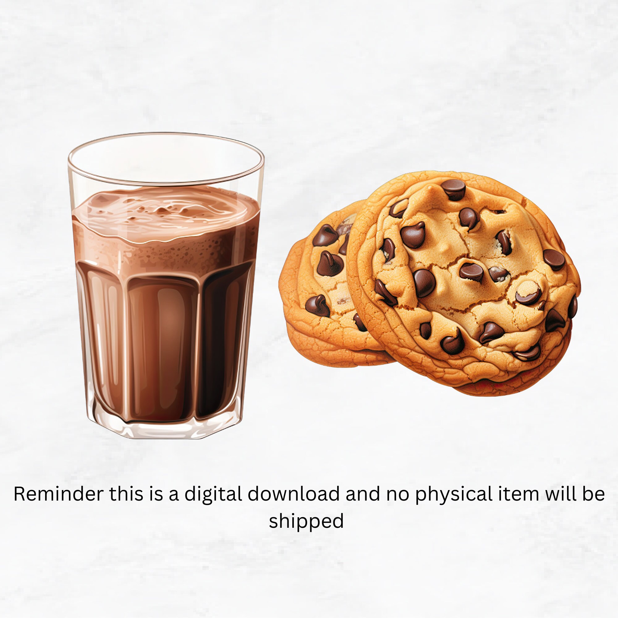 Chocolate Chip Cookie Watercolor Clipart, Dessert Illustration, Digital ...