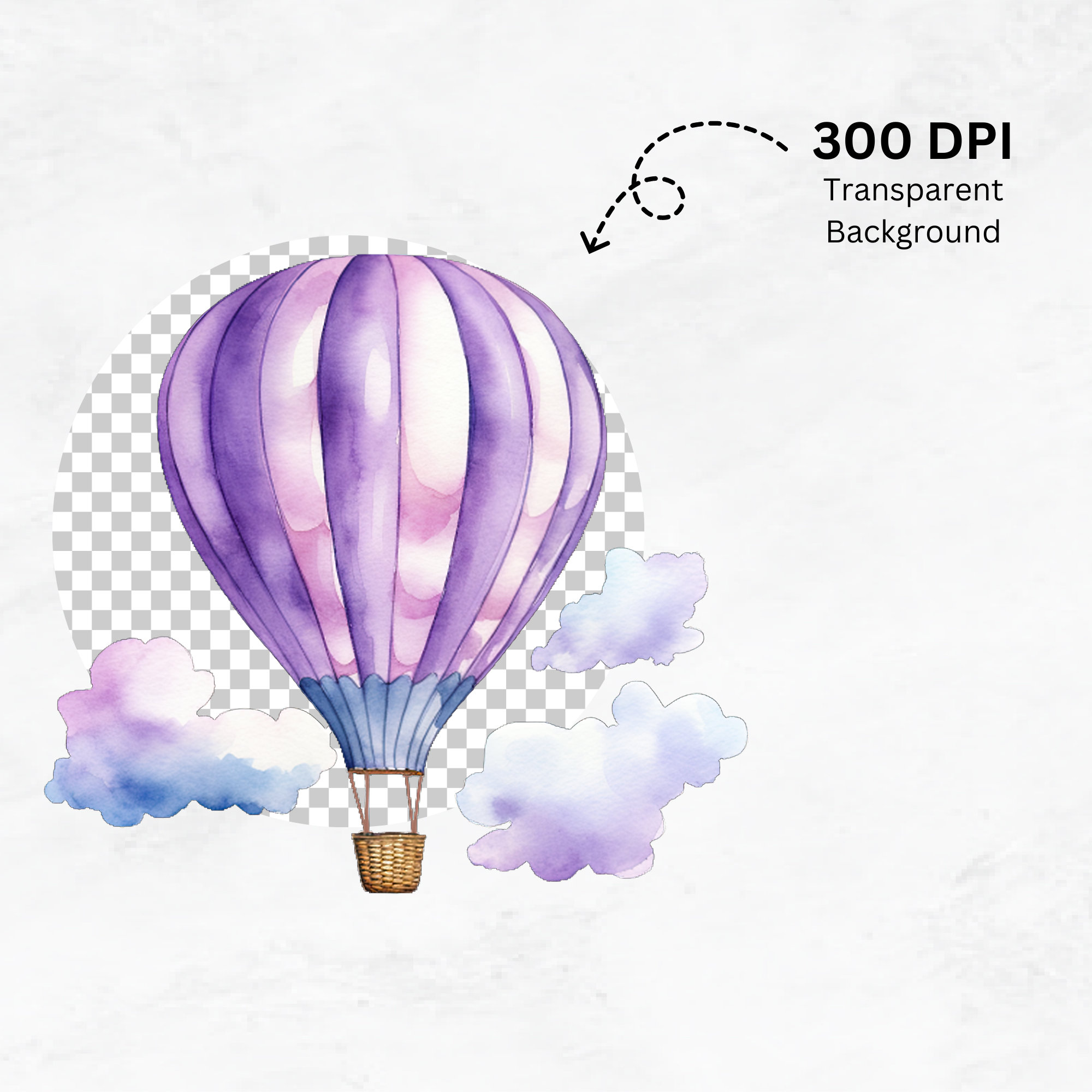 Watercolor Hot Air Balloon, Baby Shower Invitation, Nursery Clipart ...