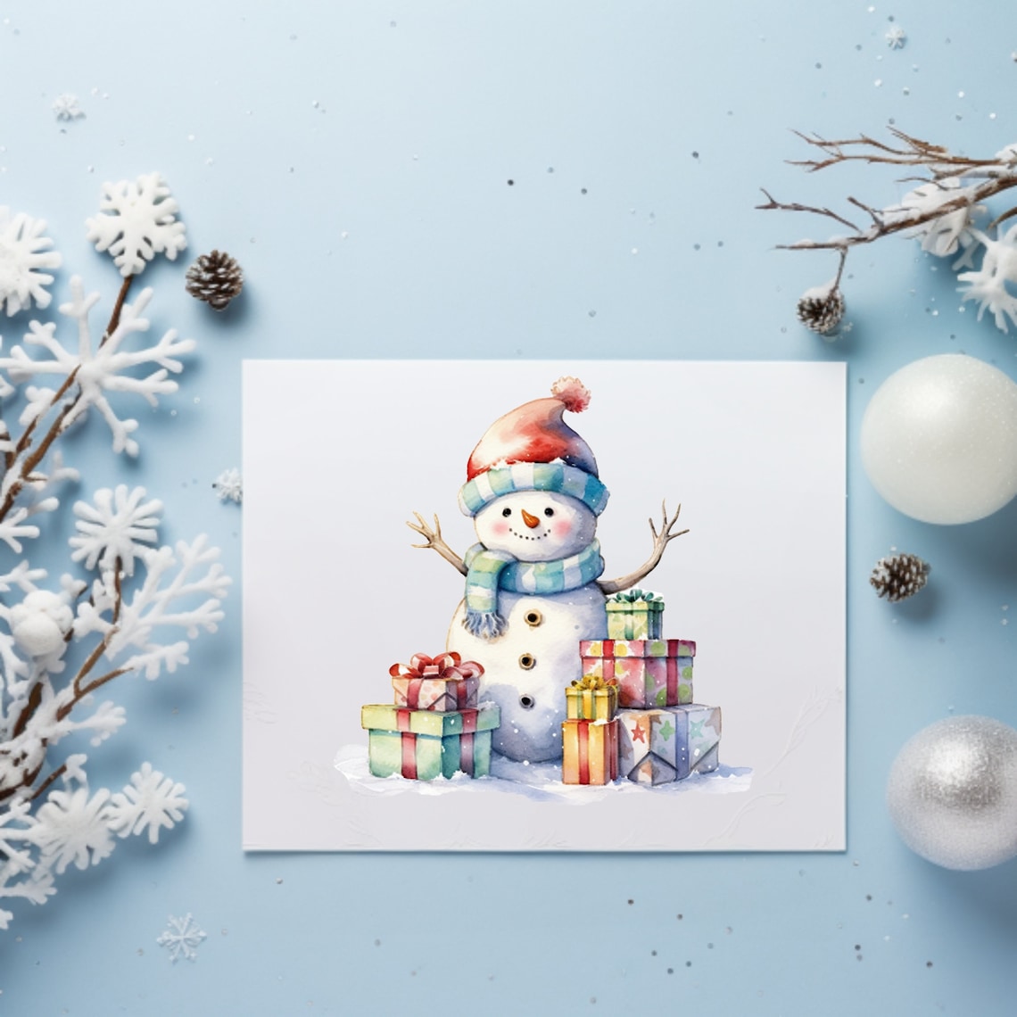 Watercolor Snowman Clipart Set, Vintage Snowman PNG, Christmas Snowmen ...