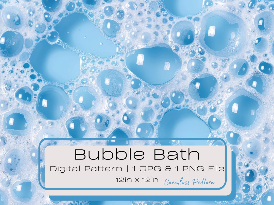 3D Bubble Bath Seamless Digital Pattern, Liquid Soap Bubbles Repeating ...
