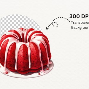 Bundt Cake Watercolor Clipart Bundle, Cute Digital Bundt Cake ...