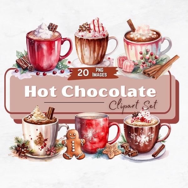 Hot Cocoa Clipart - Etsy