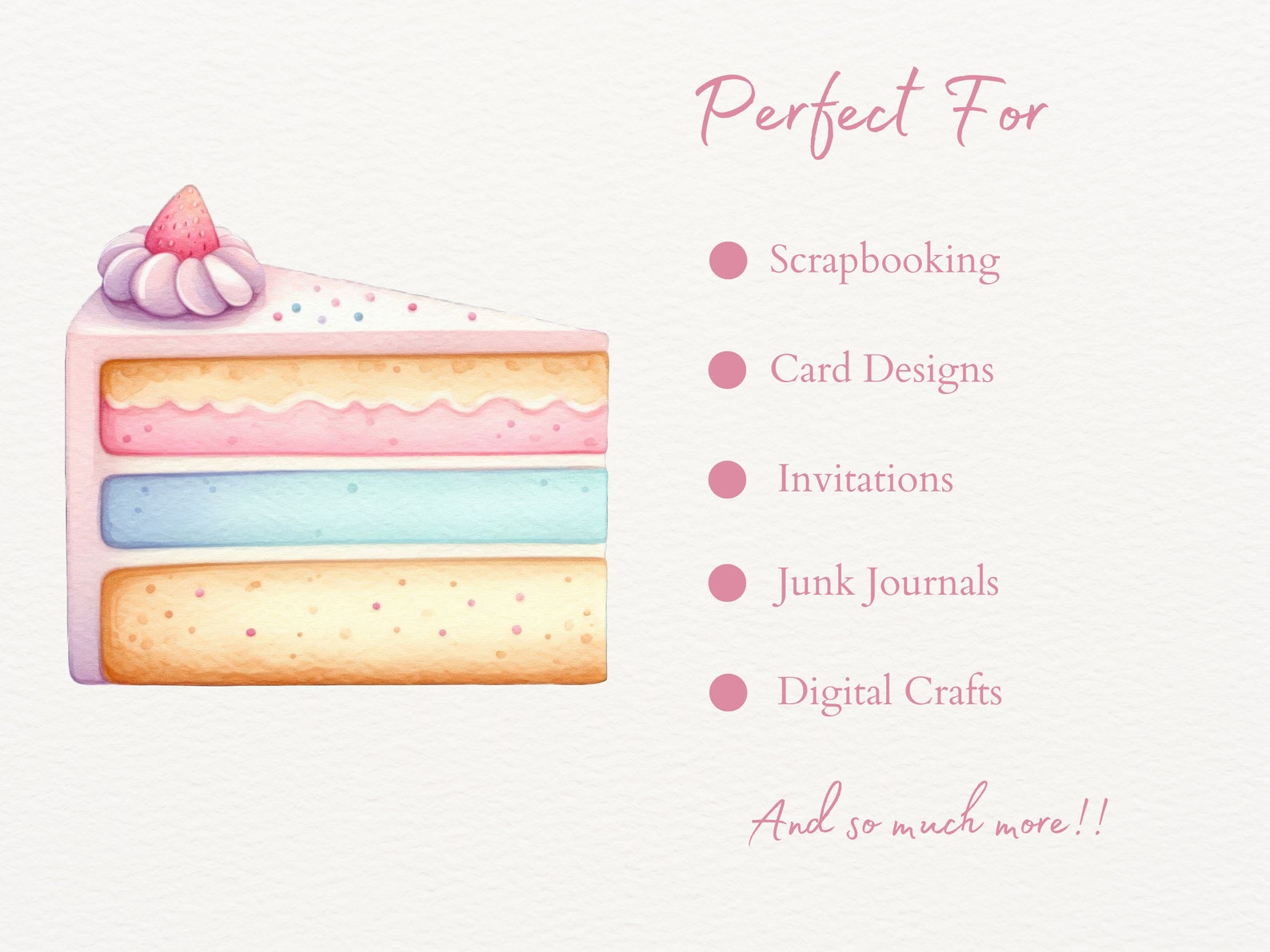 Watercolor Cute Pastel Dessert Clipart Bundle, Colorful Candy Pastry ...