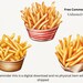 French Fries Watercolor Clipart Bundle, Fast Food Digital Illustration ...