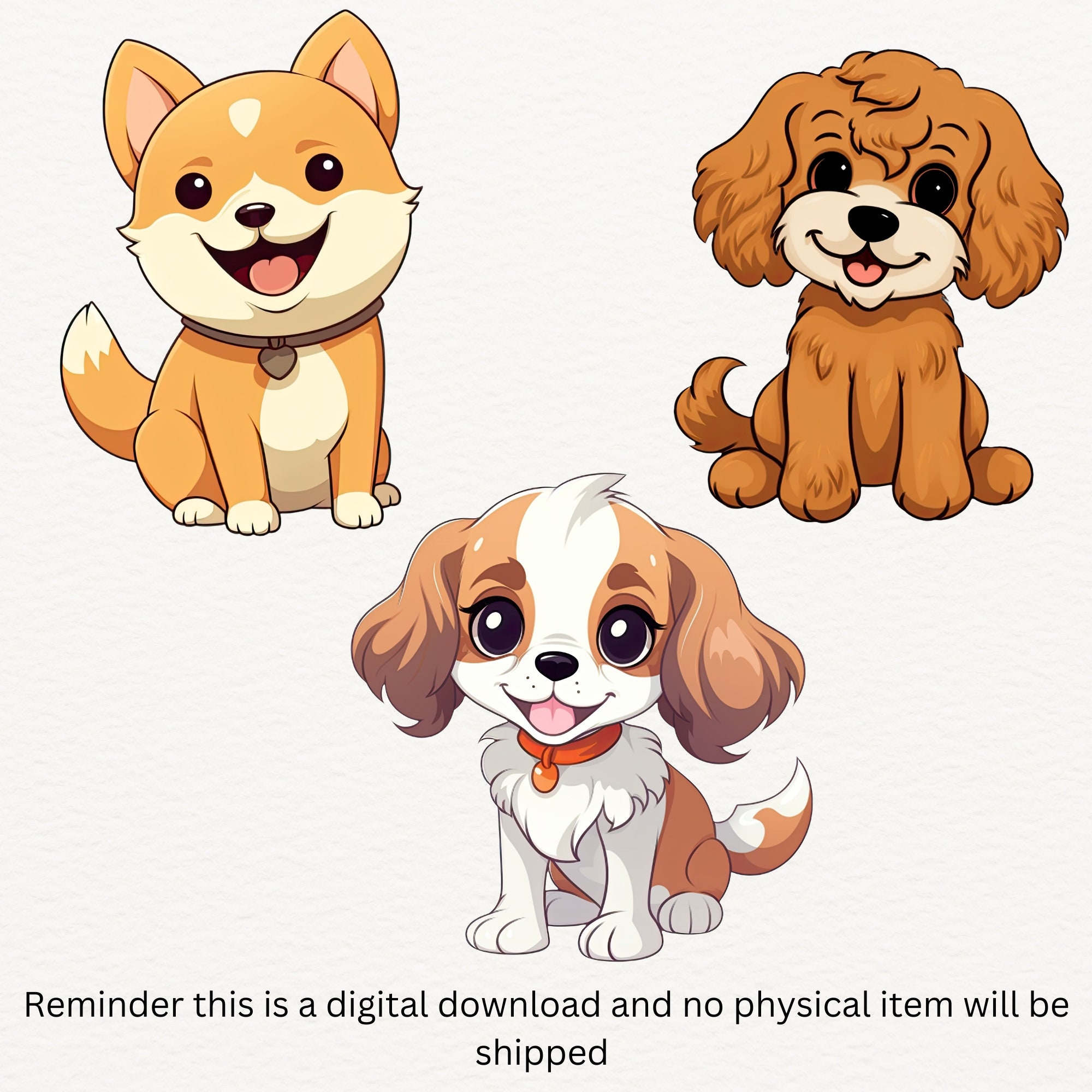 Cute Puppy Clipart, Adorable Dog Illustrations, Dog Clipart Bundle ...
