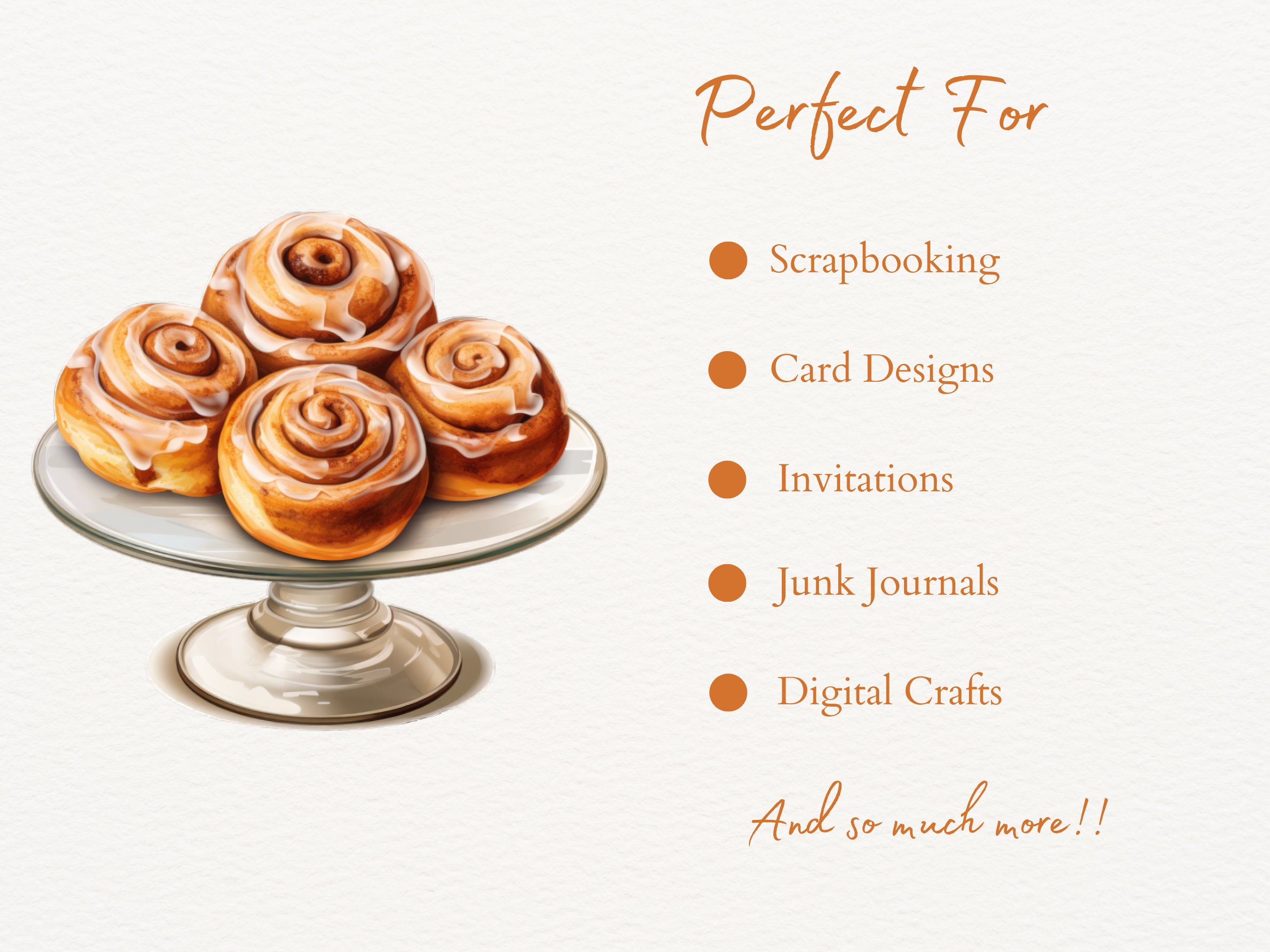 Watercolor Cinnamon Roll Clipart Set, Cute Breakfast Pastry Dessert ...