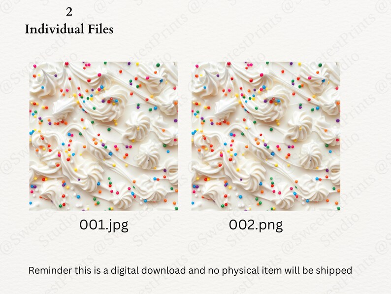 3D Vanilla Frosting Seamless Digital Pattern, White Bakery Dessert Cake ...