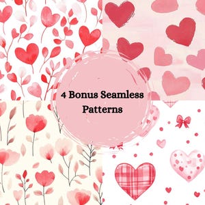 Cute Valentine's Day Watercolor Clipart Bundle, Boho Romantic Love ...