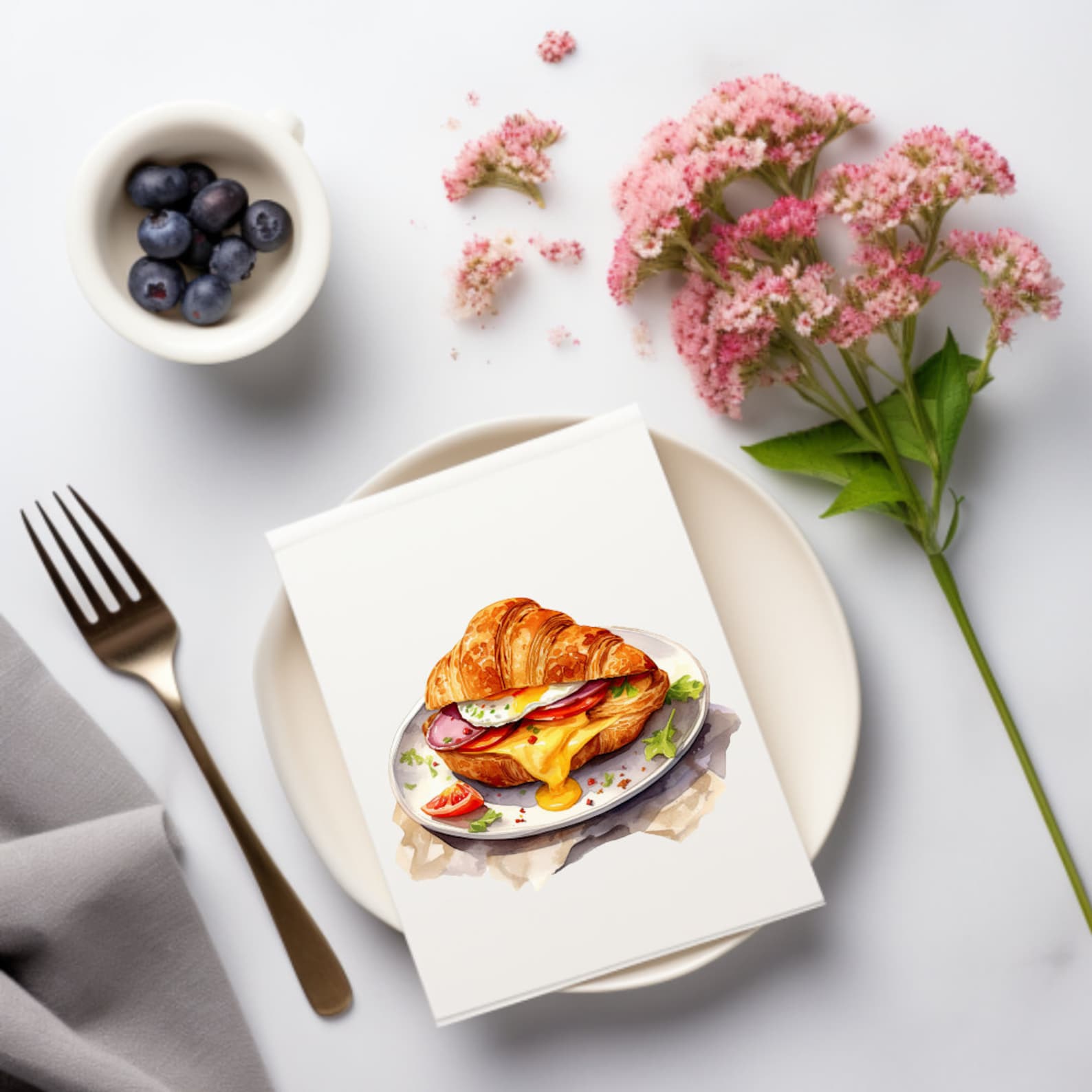 Watercolor Breakfast Food PNG Clipart Bundle, Christmas Breakfast ...