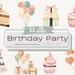 Watercolor Cute Pastel Birthday Party Clipart Bundle, Birthday Cake ...