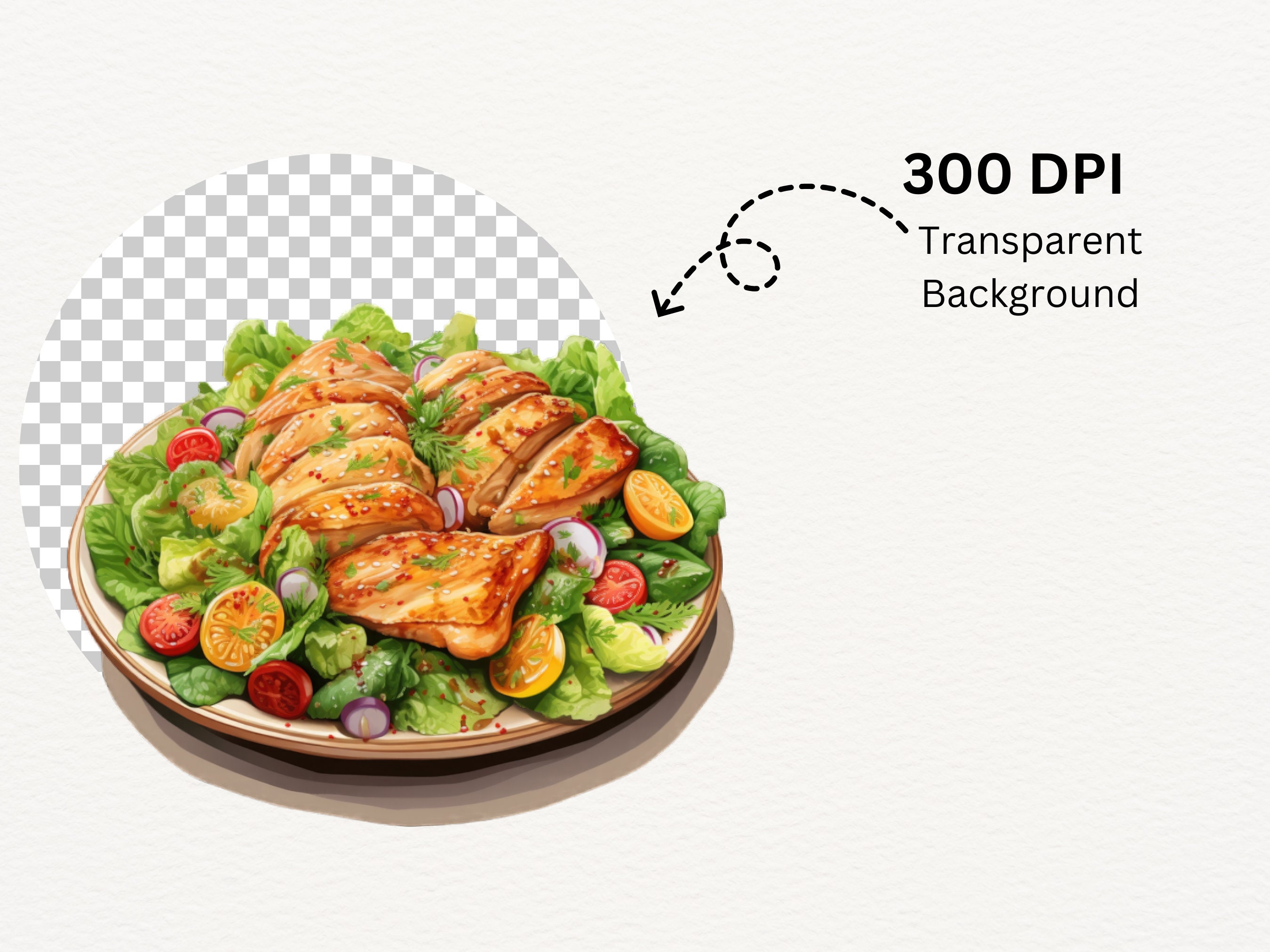 Watercolor Salad Digital Clipart Bundle, Healthy Lifestyle ...