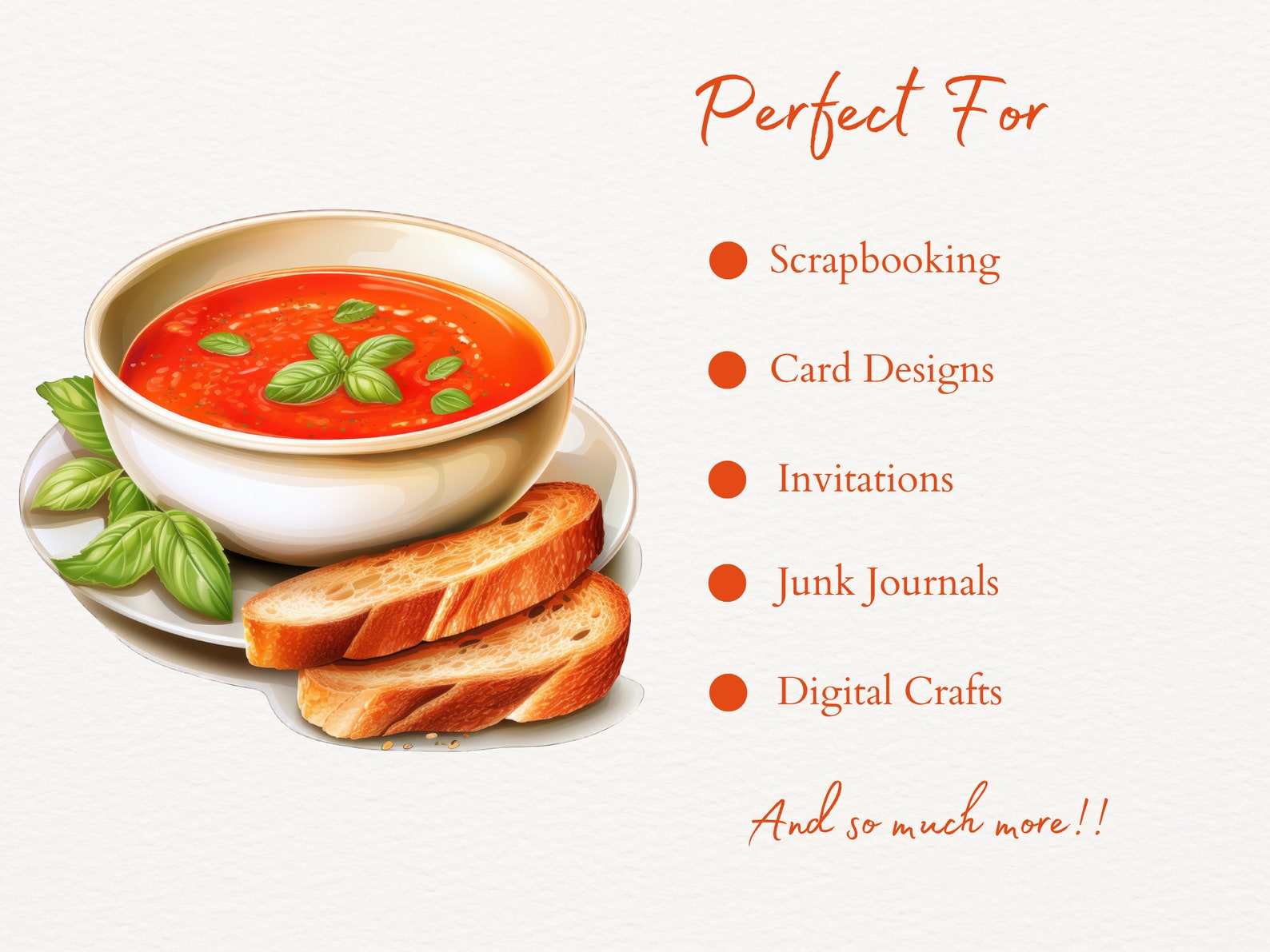 Watercolor Soup Clipart Bundle, Cozy Meal Illustration, Digital Food ...