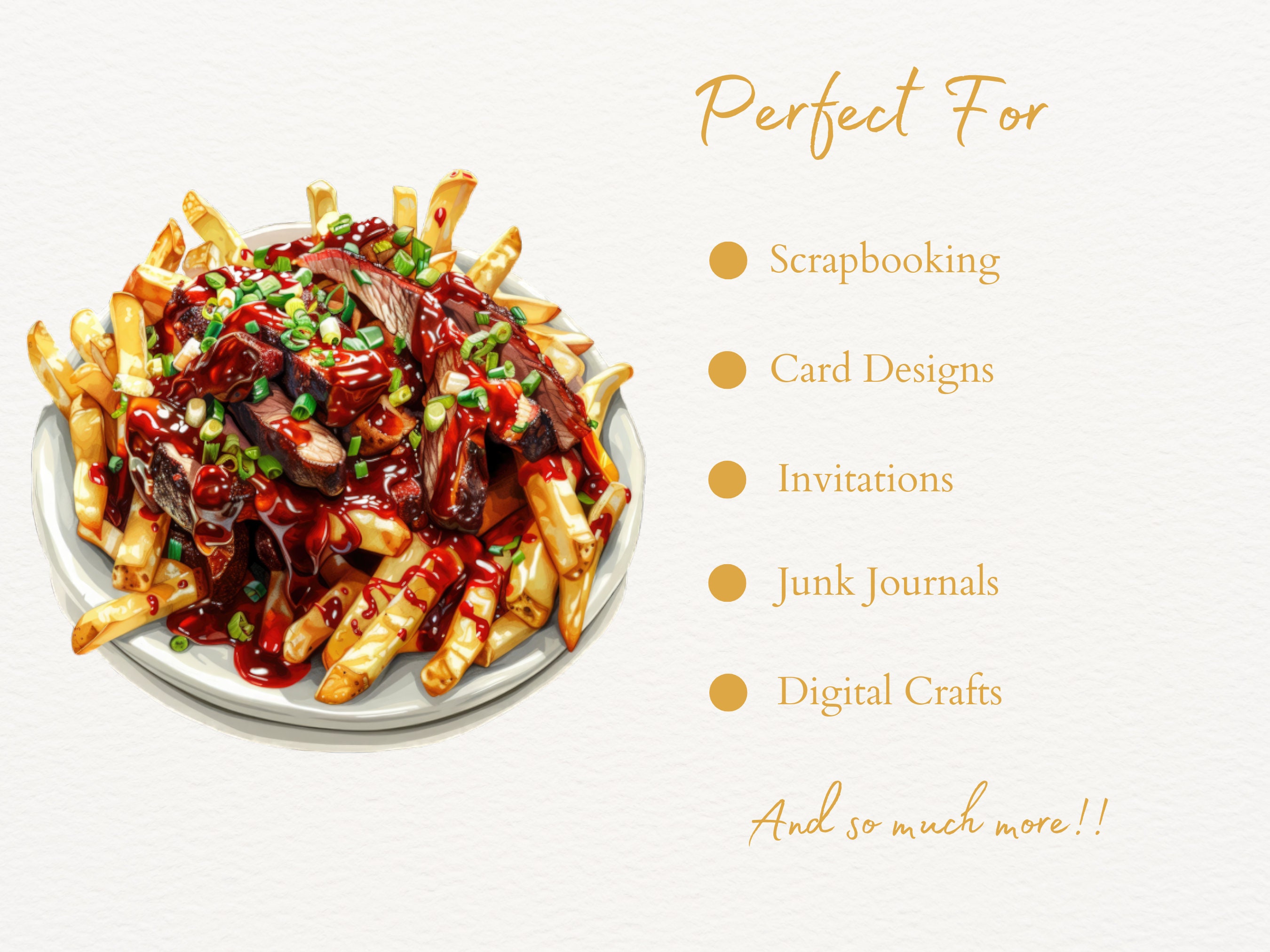 Watercolor Loaded French Fry Clipart Bundle, Carnival Fair Fast Food ...