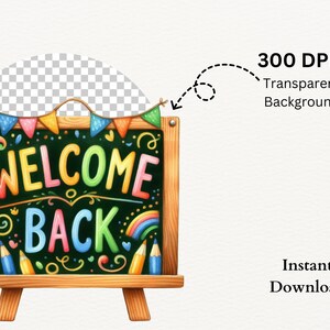 Watercolor Back to School Clipart Bundle, Cute Teacher Classroom Decor ...