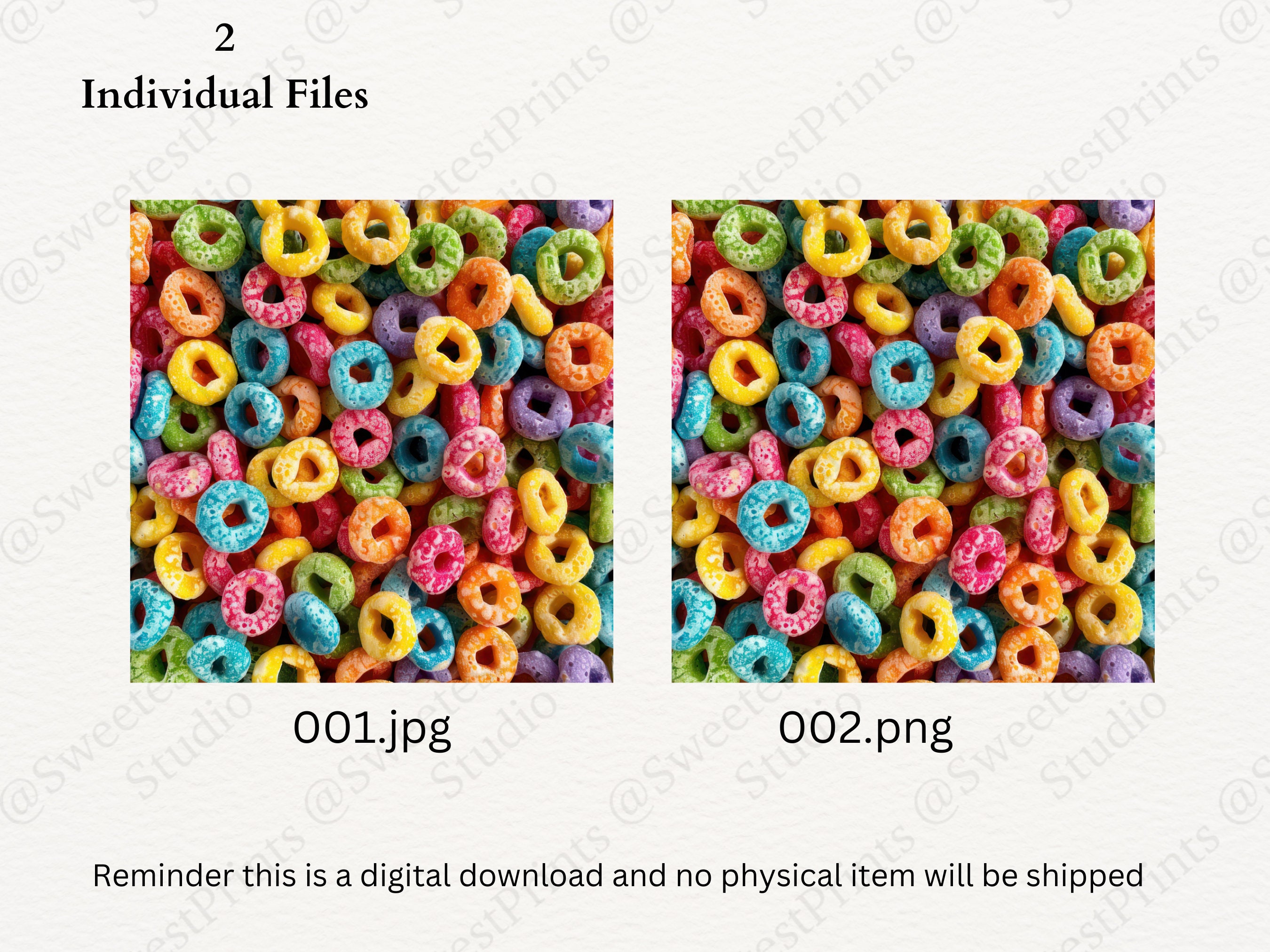 3D Morning Fruit Ring Cereal Seamless Digital Pattern, Breakfast Bowl ...