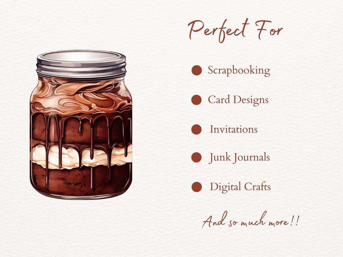 Watercolor Cake Jar Clipart Bundle, Bakery Sweets, Stacked Layer Cake ...