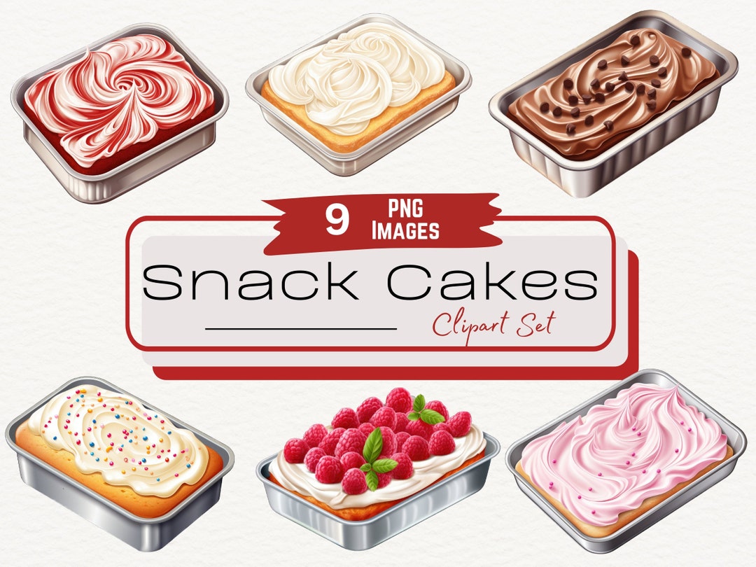 Watercolor Loaf Cake Clipart Bundle, Bakery Sweets, Snack Cakes ...