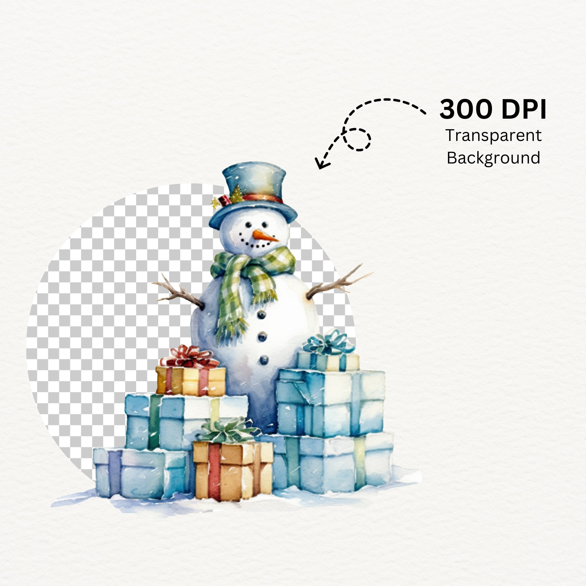 Watercolor Snowman Clipart Set, Vintage Snowman PNG, Christmas Snowmen ...