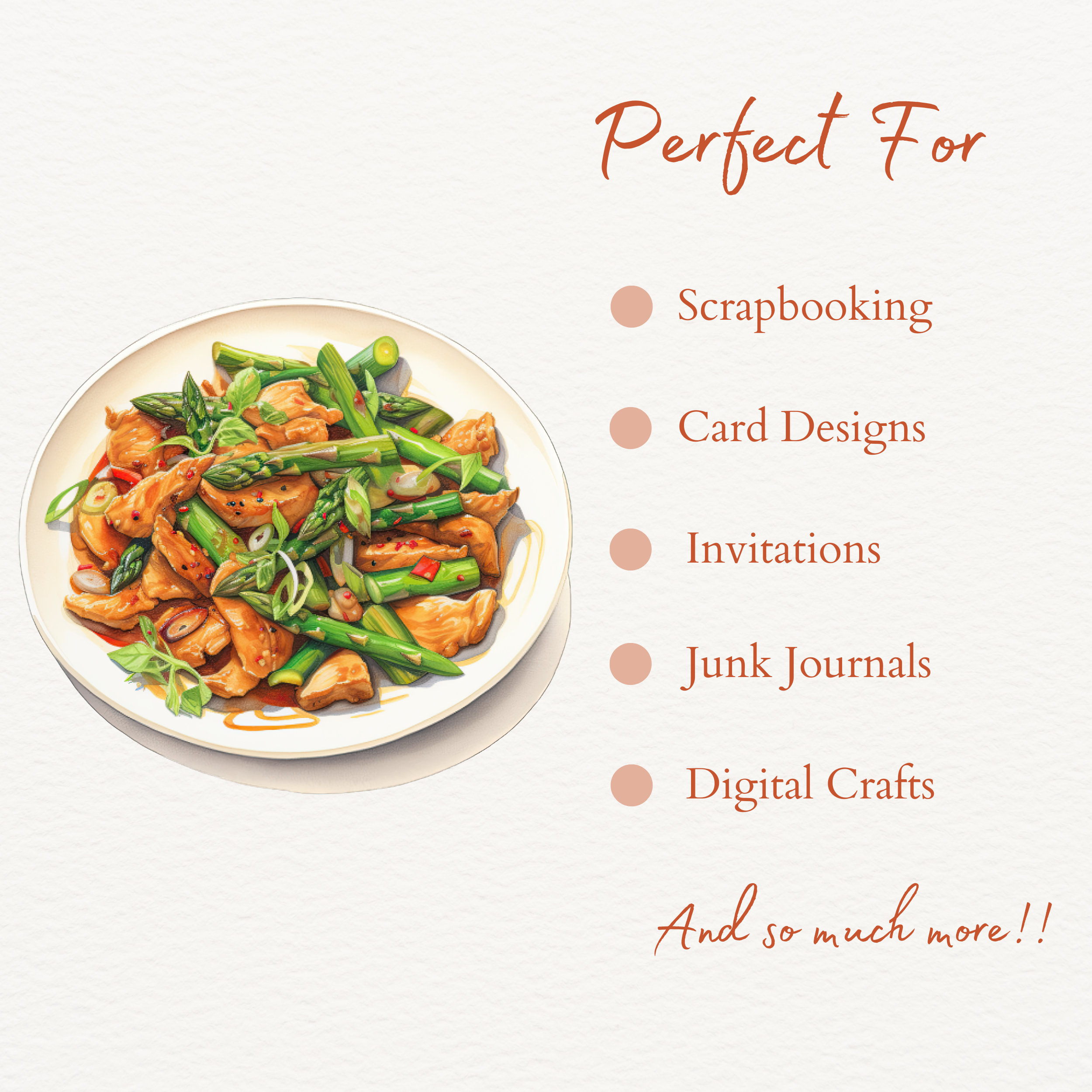 Healthy Meal Illustration Watercolor Clipart, 17 Food Art Illustrations ...
