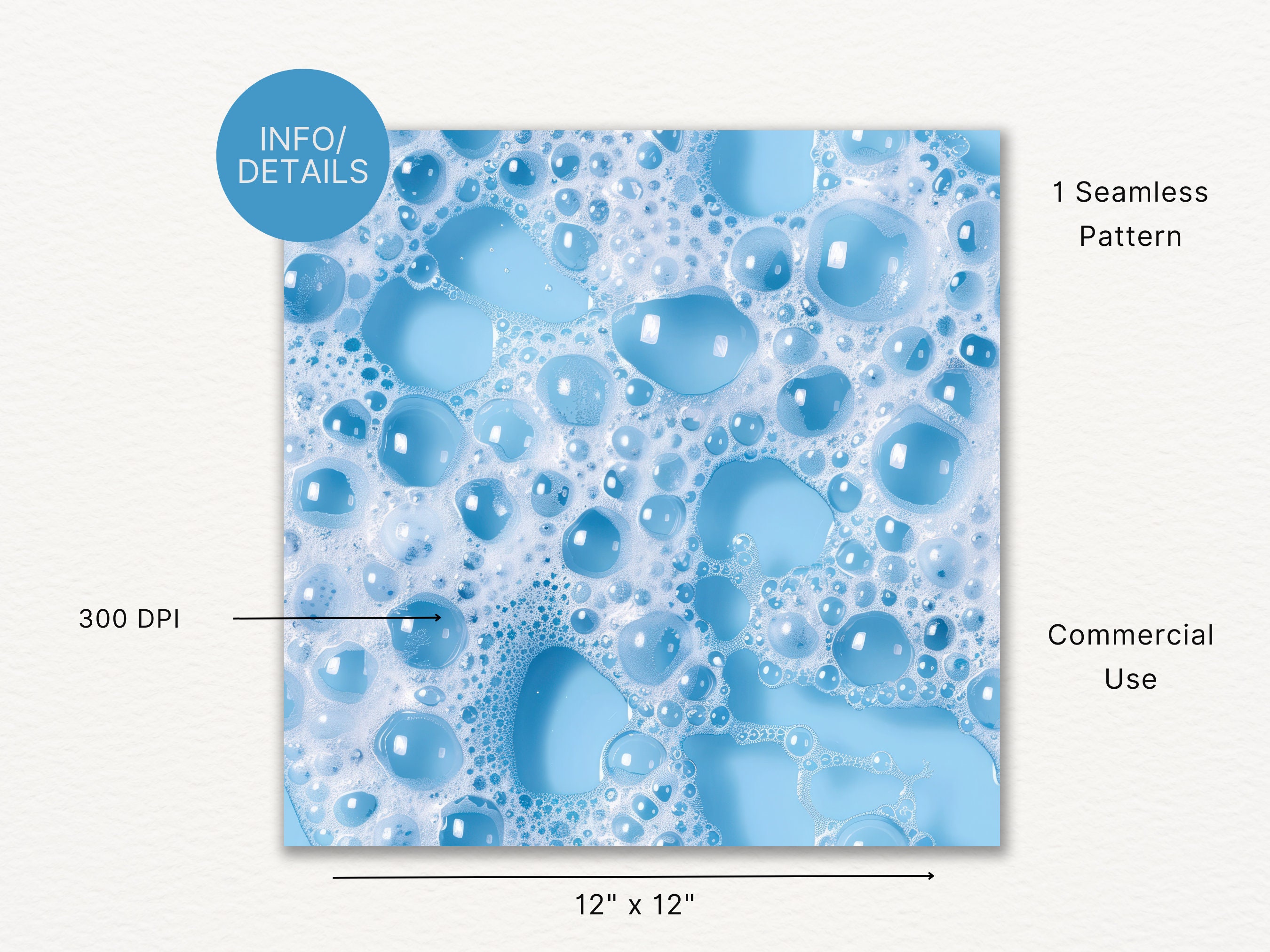 3D Bubble Bath Seamless Digital Pattern, Liquid Soap Bubbles Repeating ...