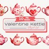 Cute Valentine's Day Watercolor Clipart Bundle, Boho Romantic Love ...
