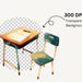 Cute Classroom Watercolor Clipart Bundle, Back to School Digital ...