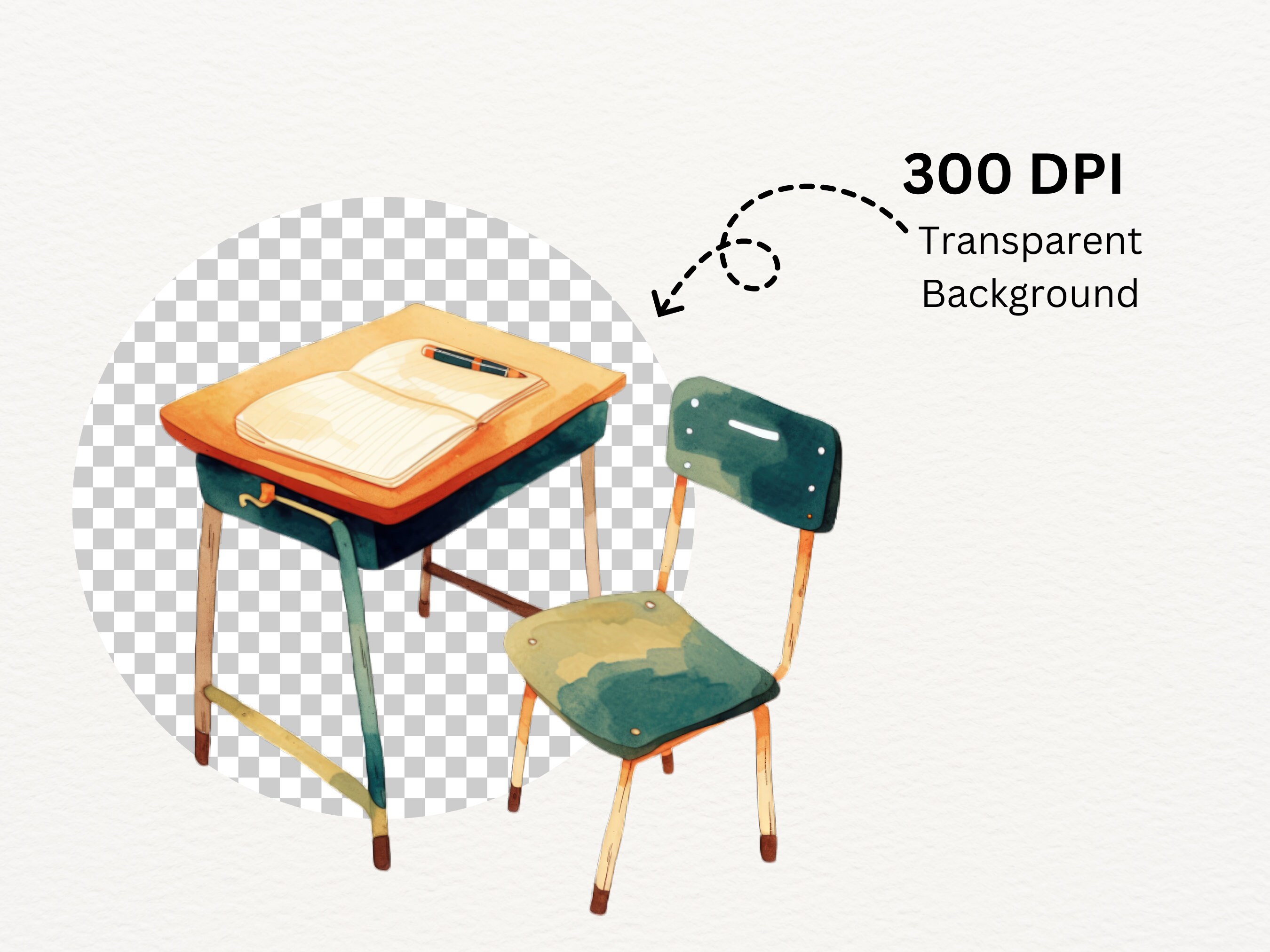 Cute Classroom Watercolor Clipart Bundle, Back to School Digital ...