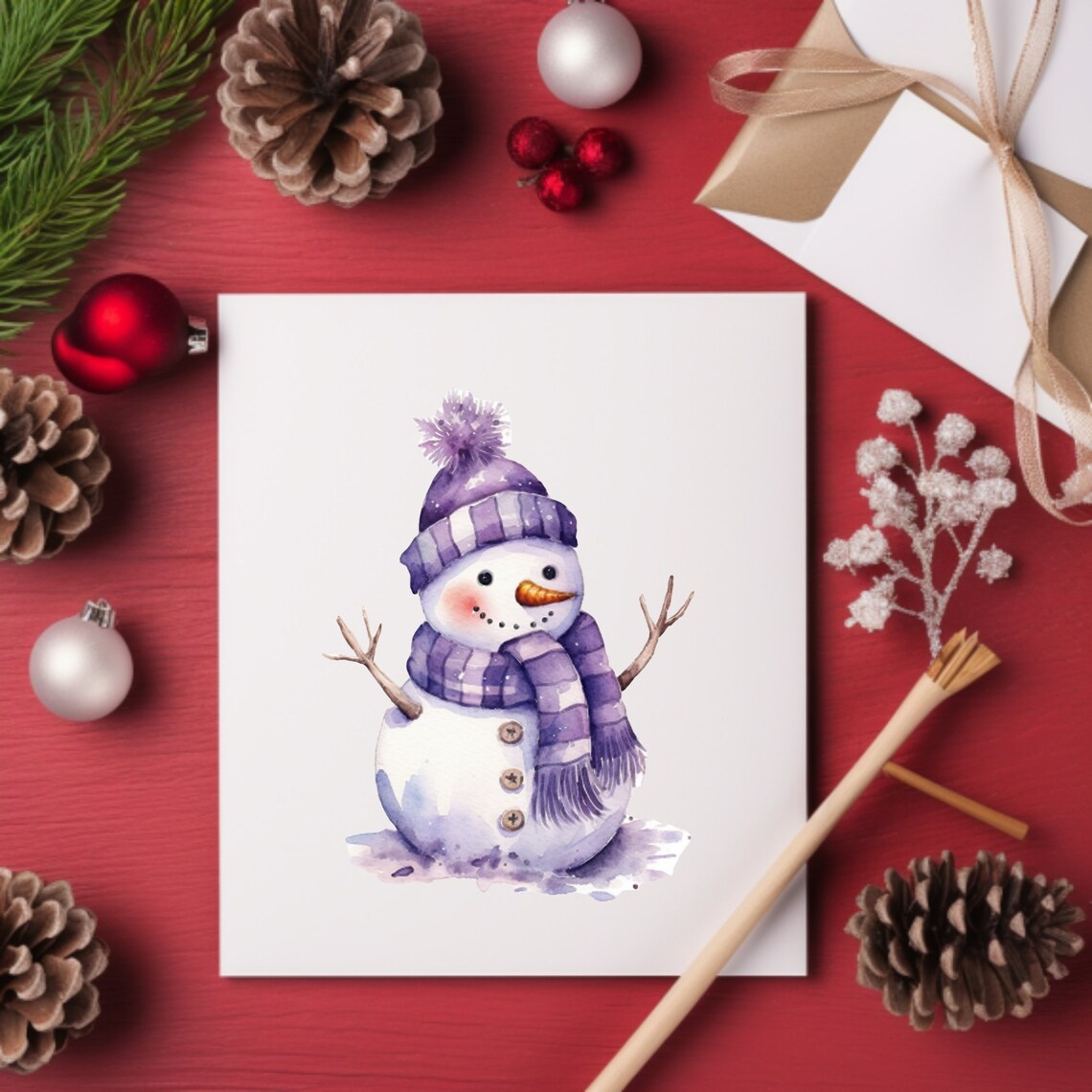 Watercolor Snowman Clipart Set, Vintage Snowman PNG, Christmas Snowmen ...