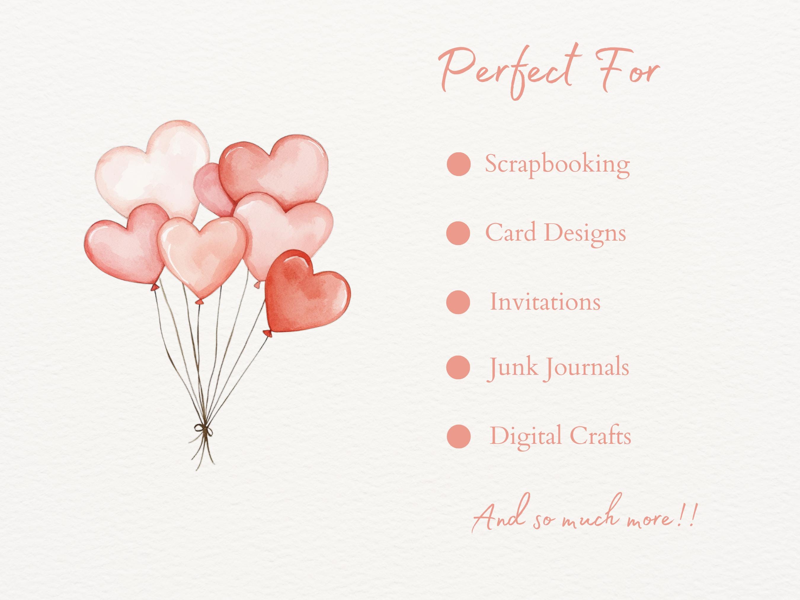 Cute Valentine's Day Watercolor Clipart Bundle, Boho Romantic Love ...