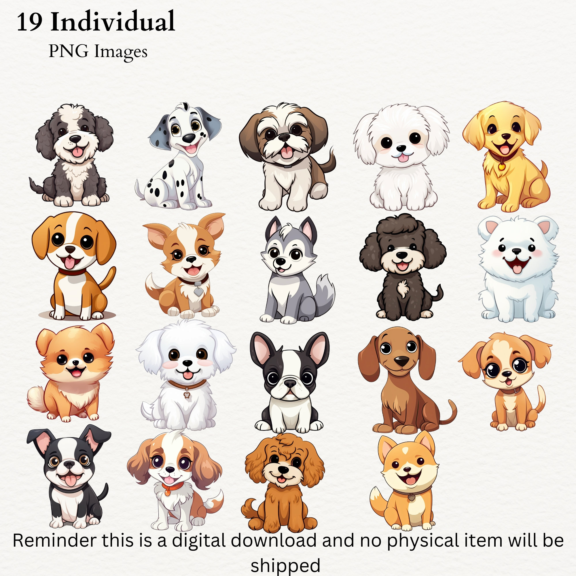 Cute Puppy Clipart, Adorable Dog Illustrations, Dog Clipart Bundle ...