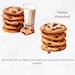 Chocolate Chip Cookie Watercolor Clipart, Dessert Illustration, Digital ...