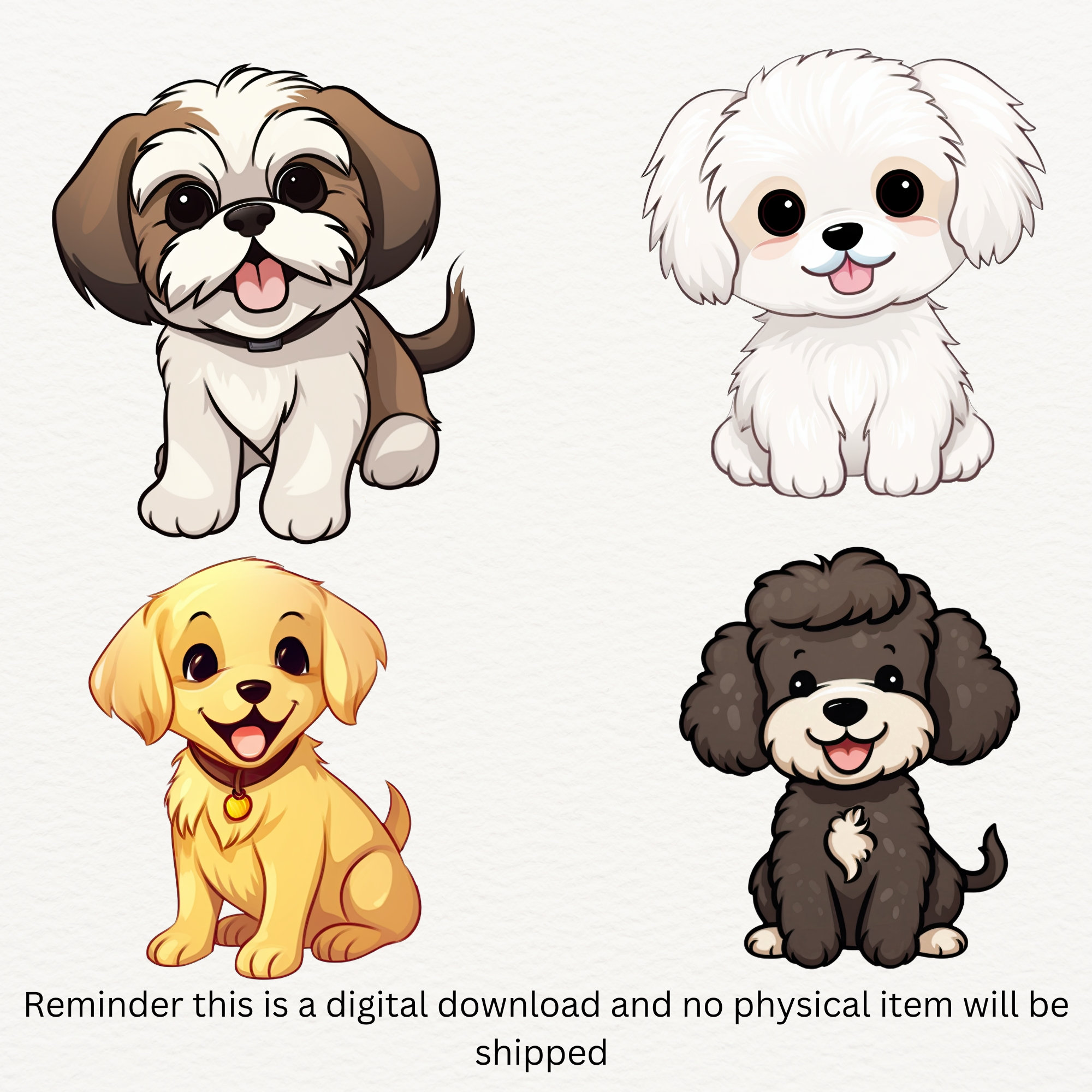 Cute Puppy Clipart, Adorable Dog Illustrations, Dog Clipart Bundle ...