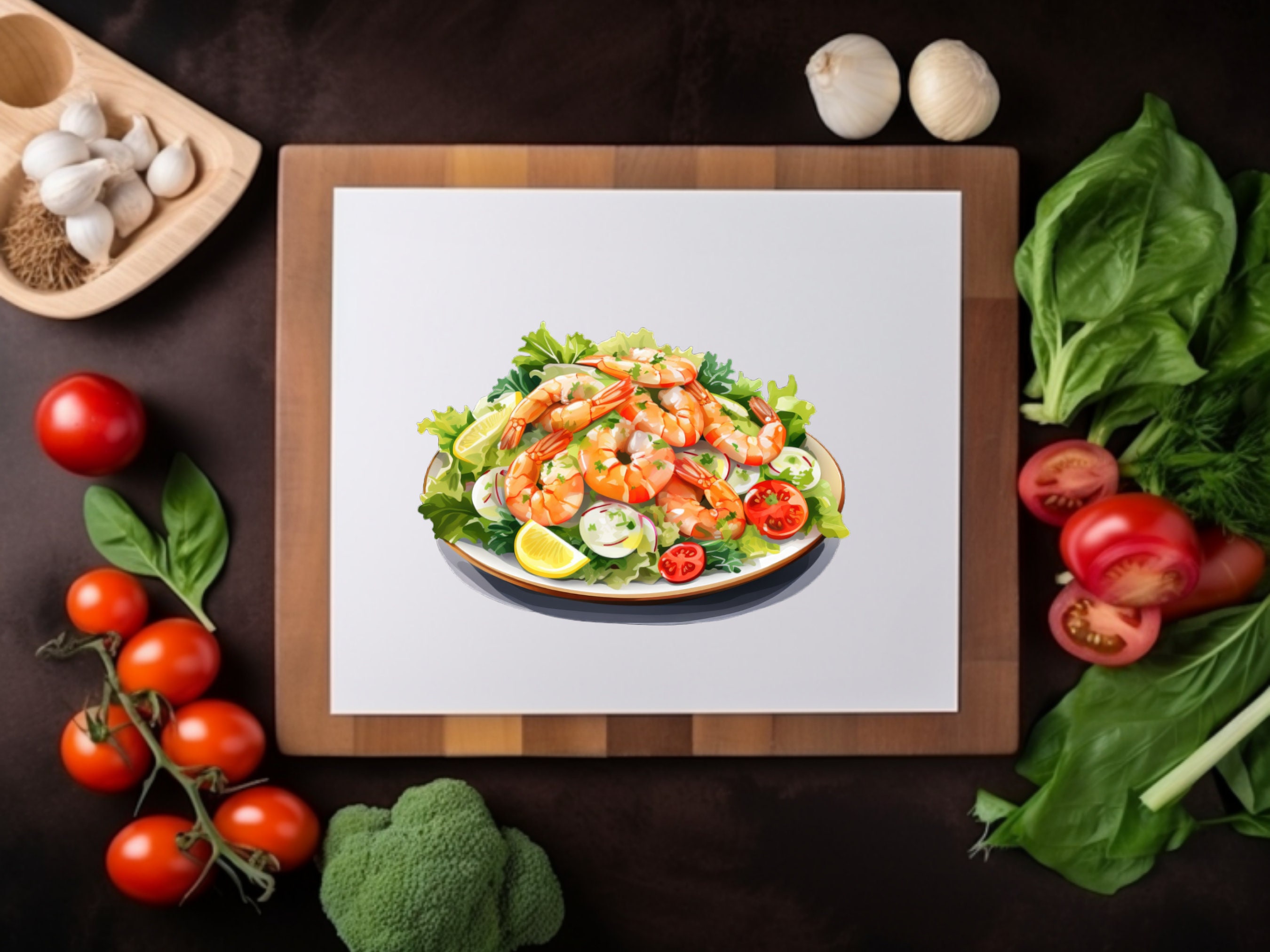 Watercolor Salad Digital Clipart Bundle, Healthy Lifestyle ...