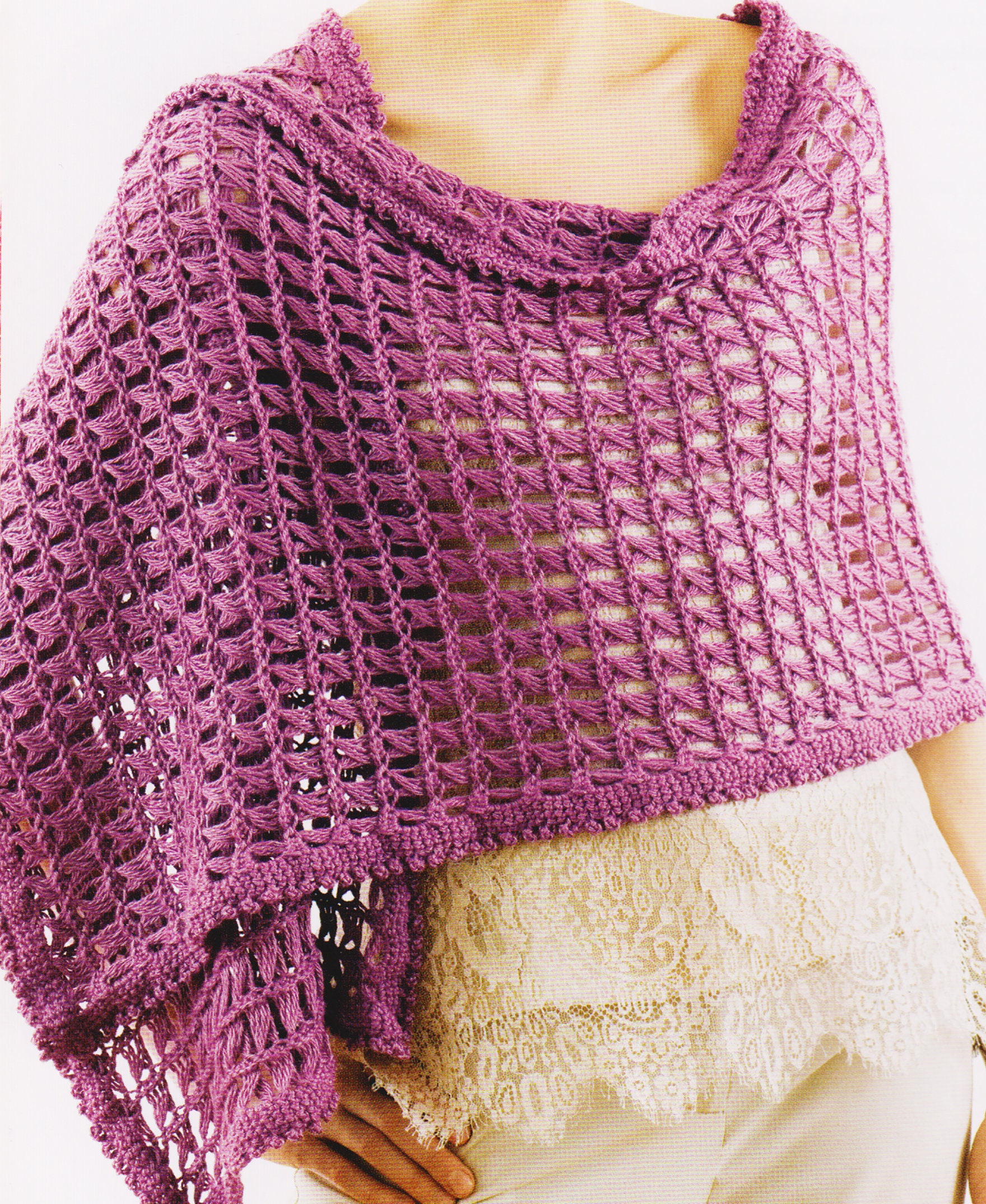 Knitting Pattern Women Broomstick Crocheted Shawl PDF Instant Download ...