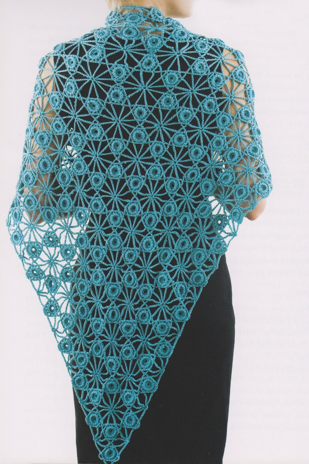Knitting Pattern Women Triangle Crocheted Shawl PDF Instant Download - Etsy