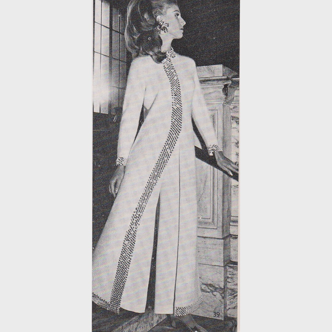 Vintage Strickmuster Damen Abendmantel, Frauen Langer Mantel PDF ...