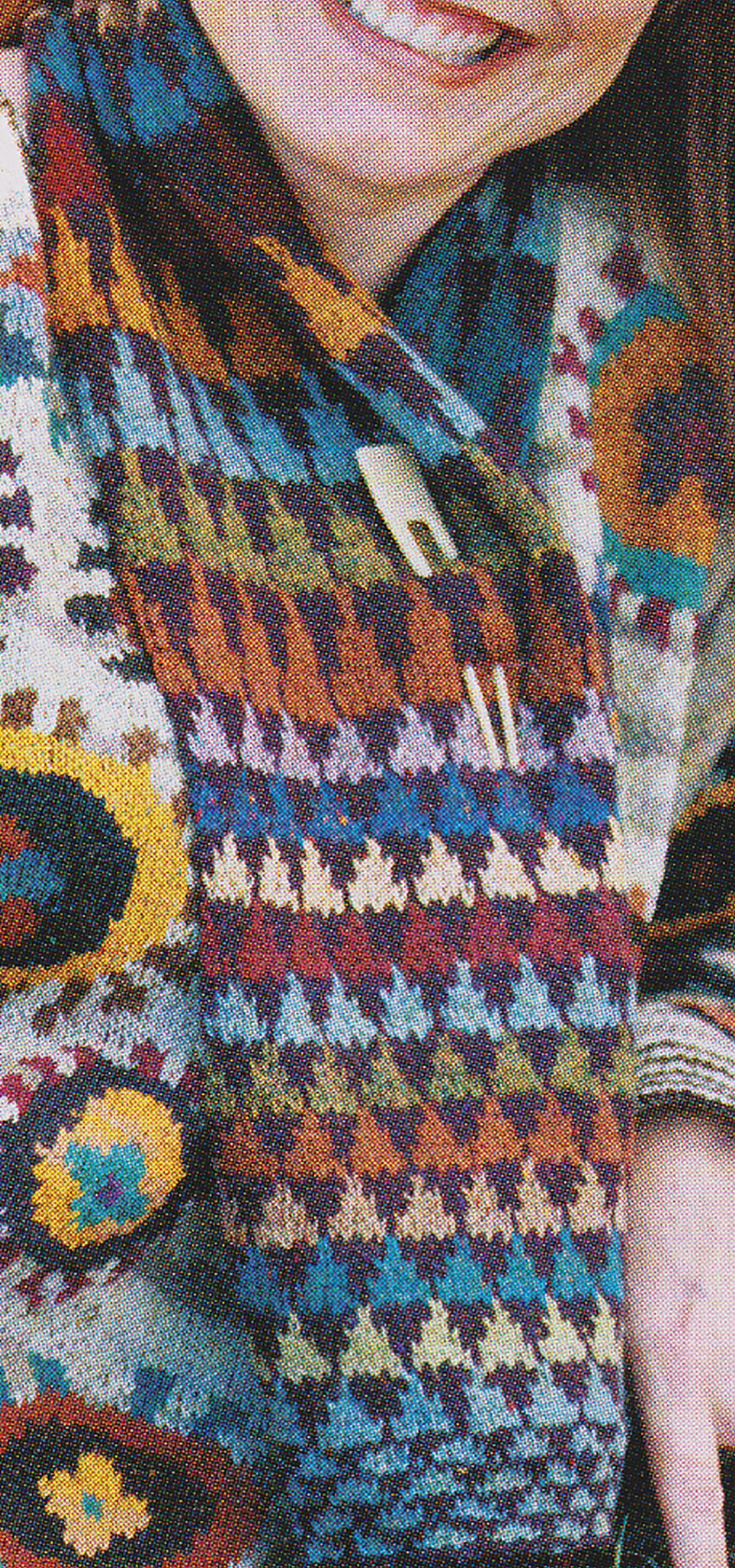 Womens Fair Isle Scarf Knitting Pattern Ladies Schawl PDF Instant ...