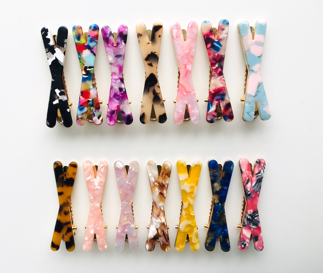 X Shape Hair Cellulose Clips Acetate Hair Clips Hair - Etsy