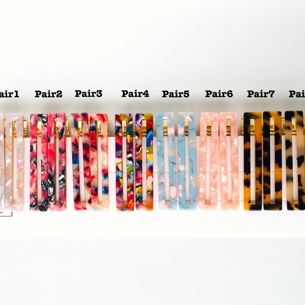 Acrylic Hair Clips - Etsy