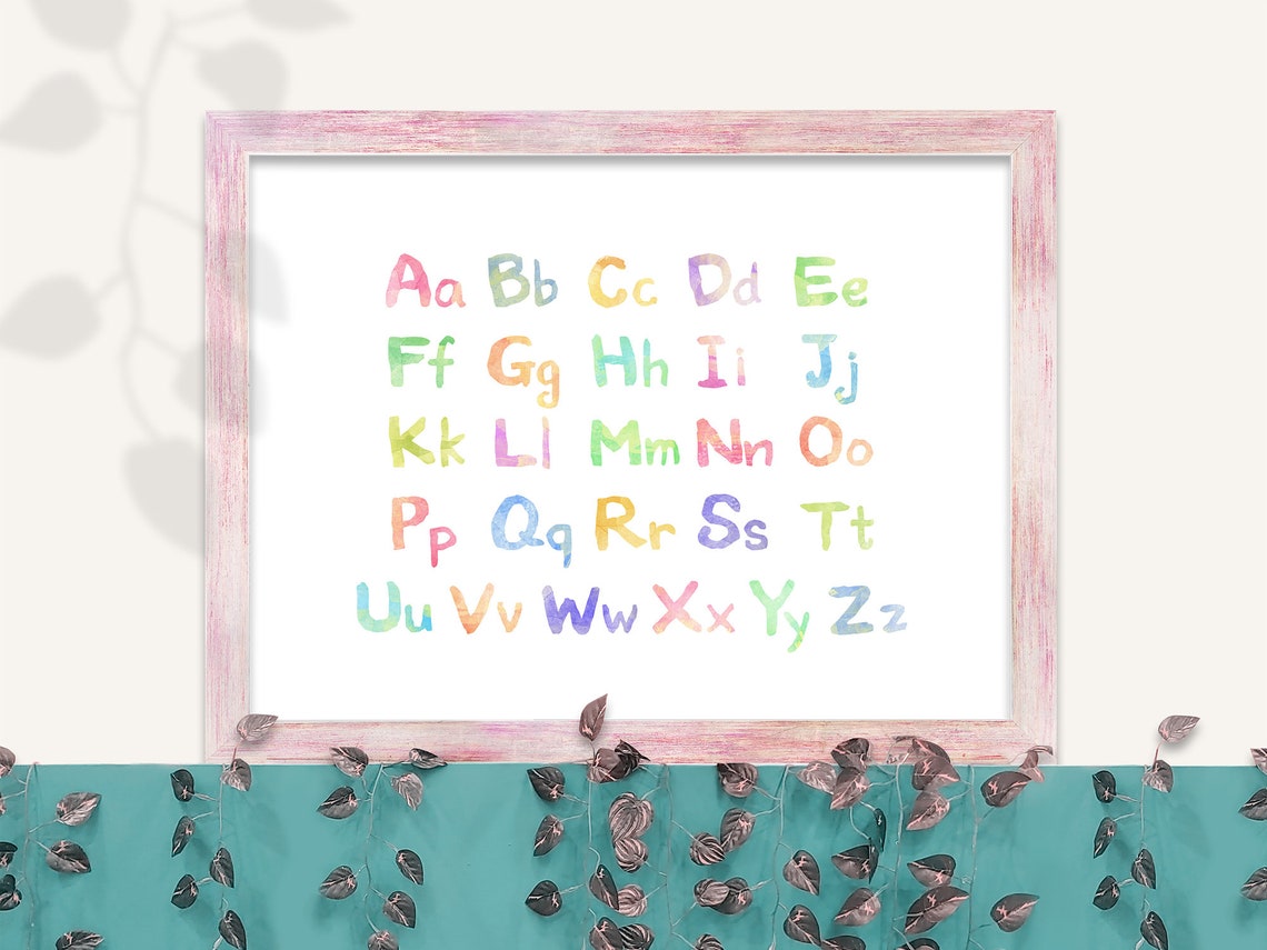 Colorful Alphabet Chart Letter Worksheets Preschool - Etsy