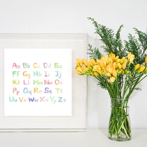 Colorful Alphabet Chart Letter Worksheets Preschool - Etsy