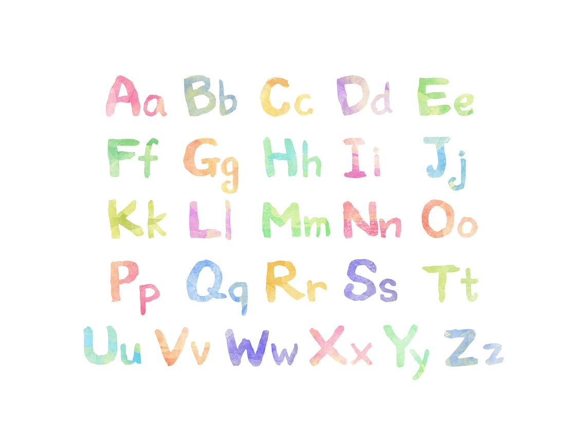 Colorful Alphabet Chart Letter Worksheets Preschool - Etsy